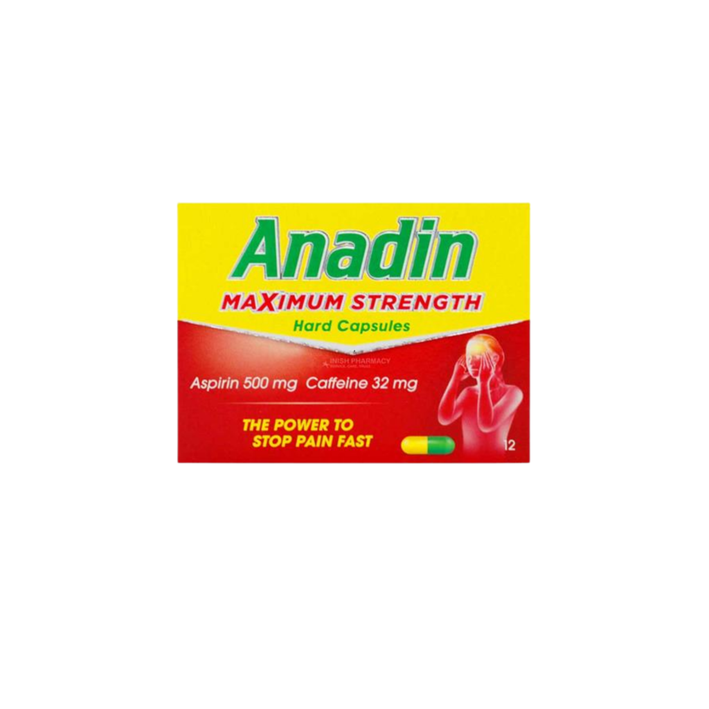 Anadin Maximum Strength 12 Capsules | Healthwave Ireland